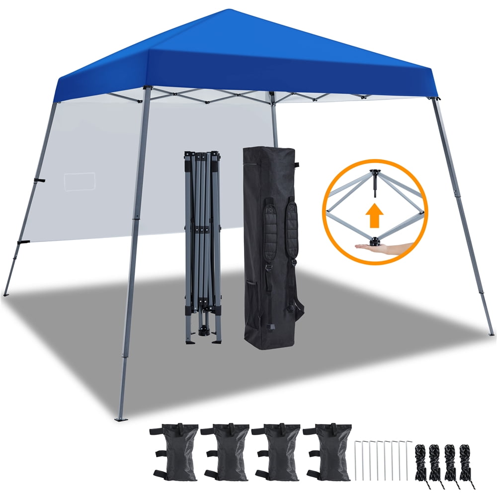 Yaheetech 10x10ft Outdoor Pop-up Canopy with Sun Shade Wall Backpack ...