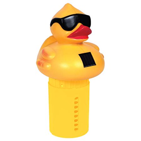 GAME 12301-BB Solar Light-Up Derby Duck Mid-Size Chlorinator Pool ...