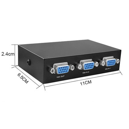 Braveheart 2 In 1 Out VGA Video Switch Box LCD TV Computer Screen VGA ...