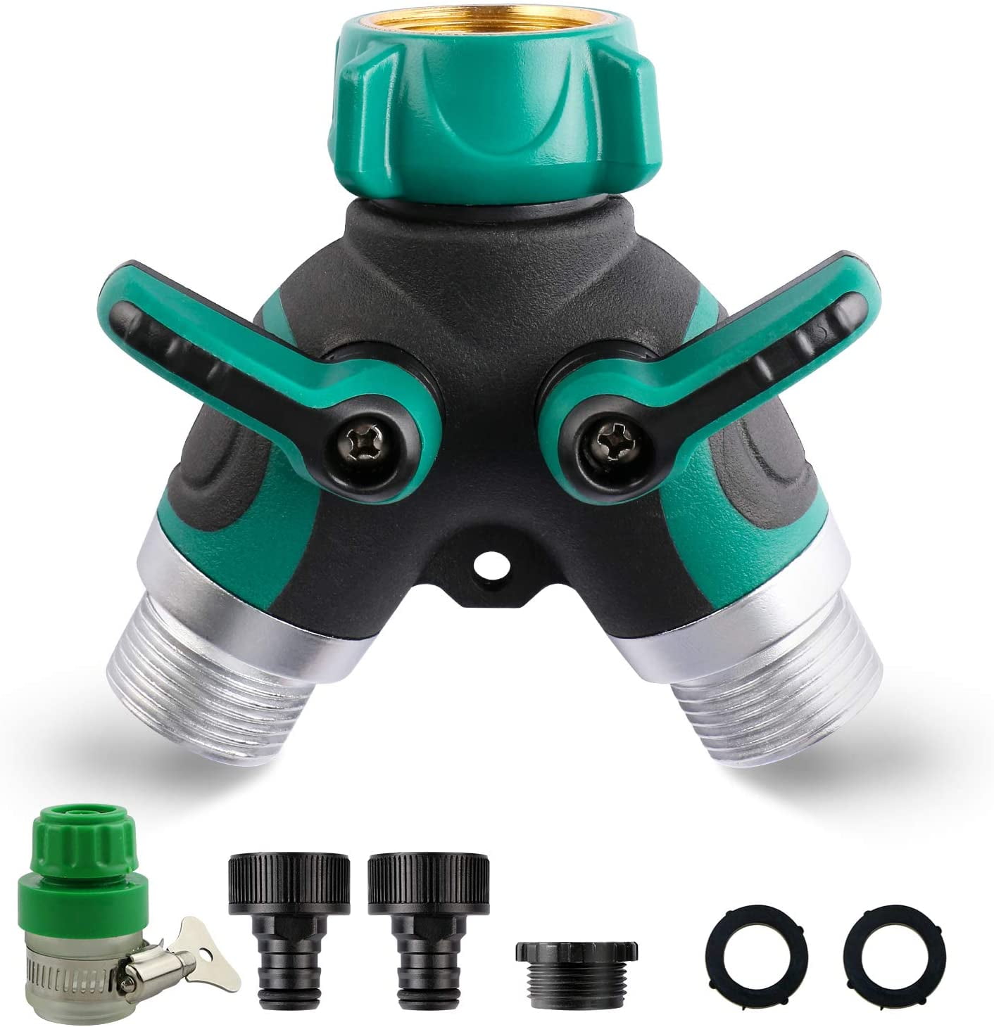 2 Way Hose Distributor, Garden Splitter, Connector, Adjustable 予約