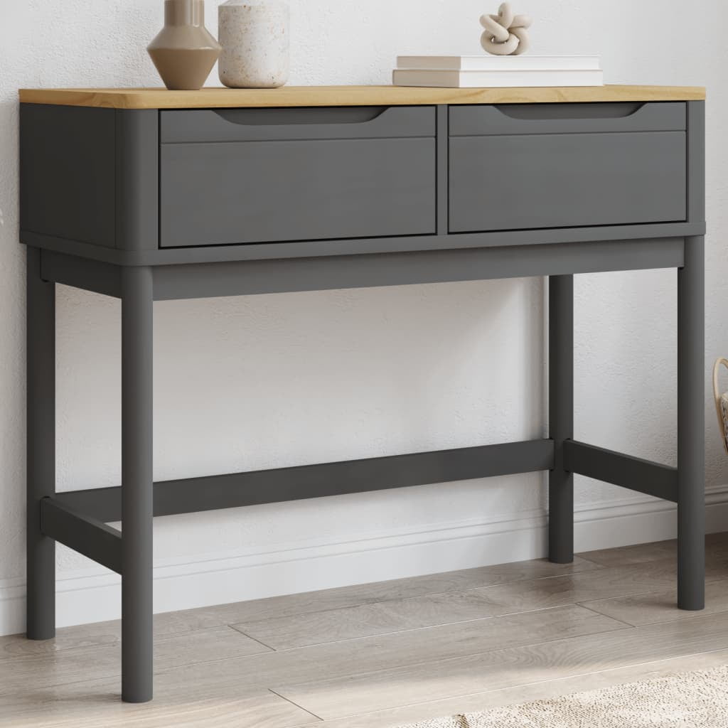 Click here for Vidaxl Console Table Floro Grey 89.5x36.5x73 Cm So... prices