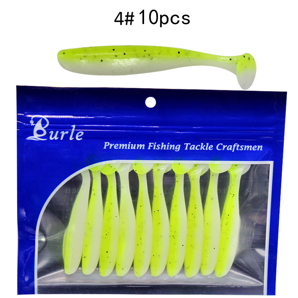 10pcs/Lot Soft Lures Silicone Bait For Fishing Sea Fishing Pvc Swimbait ...