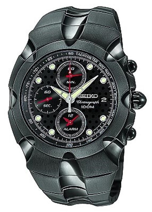 Seiko Titanium Carbon Nitride Plated Alarm Chronograph SNA765 - Walmart.com