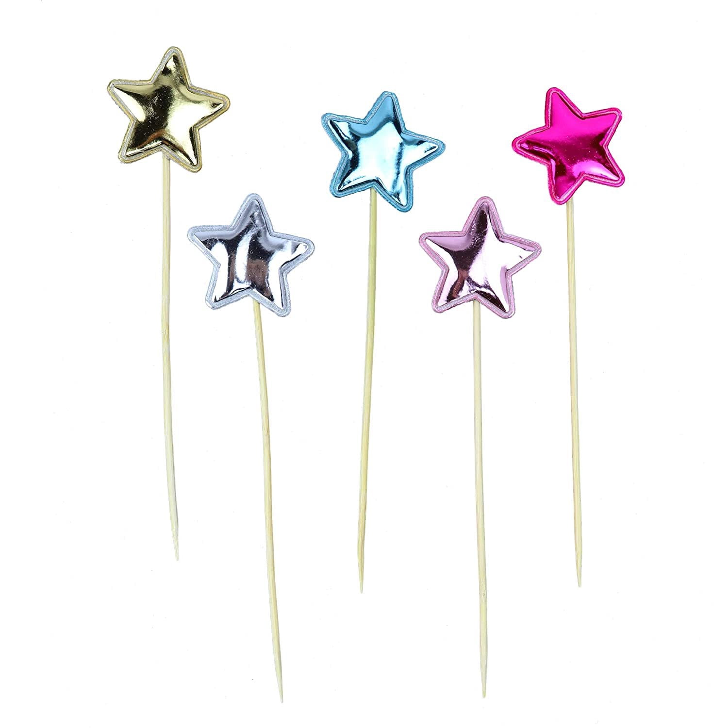 O'Creme Assorted-Color Stars Cake-Topper Set, Total 45 Pieces - Walmart.com