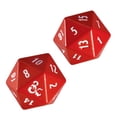 HEAVY METAL® Red and White D20 Dice Set (2ct) for Dungeons Dragons ...