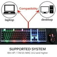 Rainbow Wired Gaming Keyboard and Mouse Combo, RGB Backlit Keyboard ...