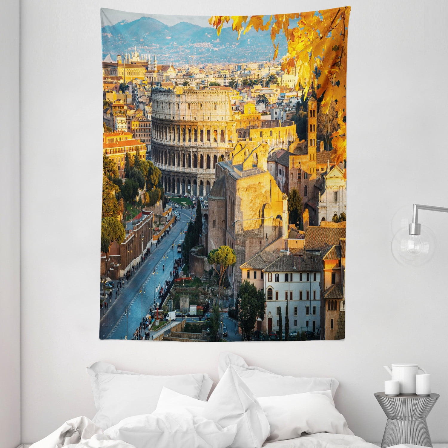 Italy Tapestry, Colosseum in Rome Amphitheater Ancient Historical ...