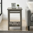 Manor Park Rustic Farmhouse End Table with Storage, Grey Wash, Living ...