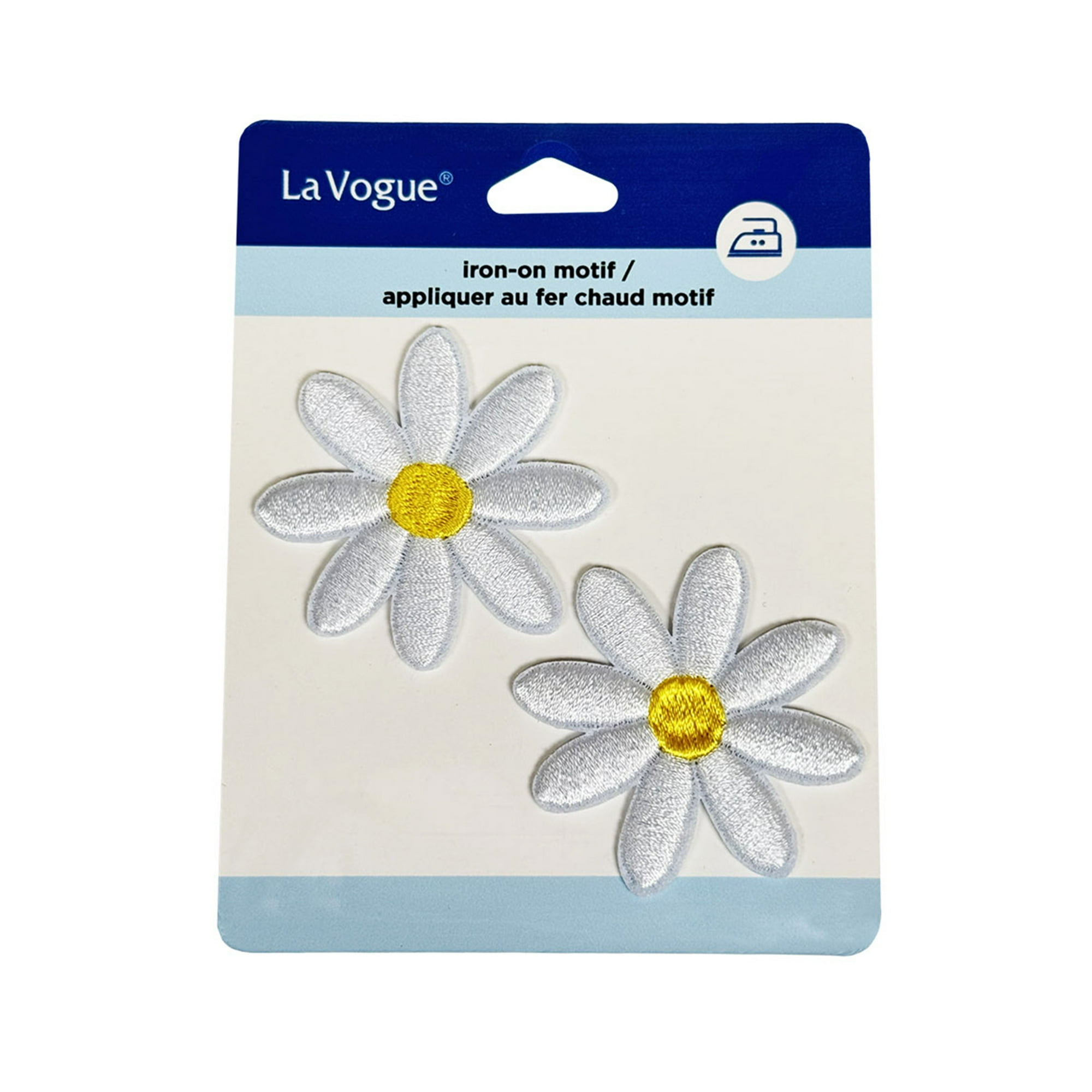 Click here for La Vogue White Daisy Iron-On Patch - 11.43 × 8.89... prices