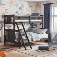 Furniture of America Bryon Metal Twin over Twin Bunk Bed in Antique ...