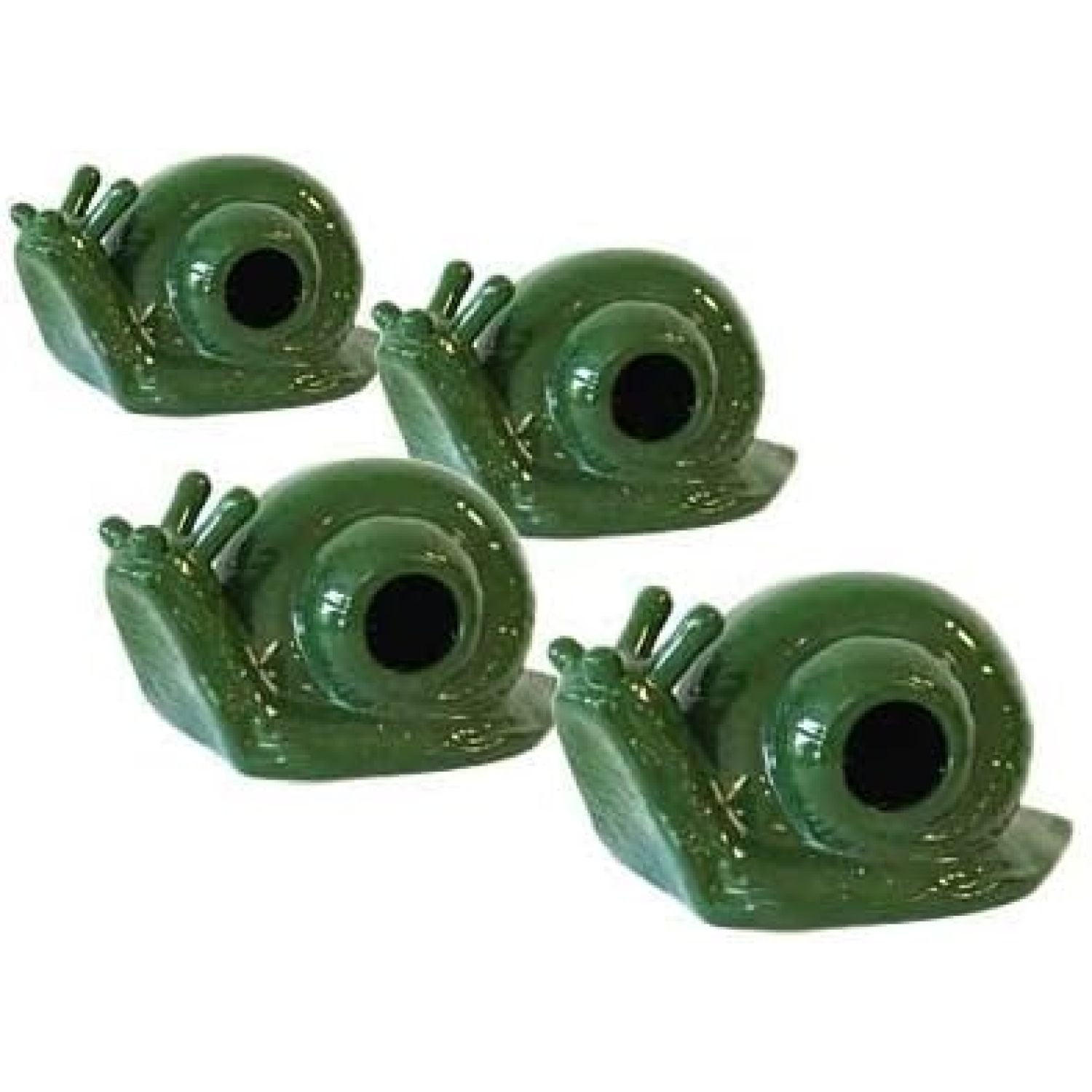 HElectQRIN Set of 4 Esschert Design Snail-Shaped Ceramic Slug Traps ...