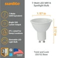 Sunlite 7W LED MR16 Reflector Floodlight Bulb, 35° Spot Light Track ...