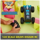 Monster Jam, Grave Digger RC Monster Truck, 1:24 Scale, Nitro Neon ...