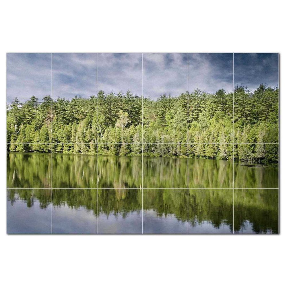 Trees Forest Ceramic Tile Mural Kitchen Backsplash Bathroom Shower ...