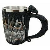 Ebros Medieval Dragon Iron Throne Swords Coffee Mug Drinking Stein ...