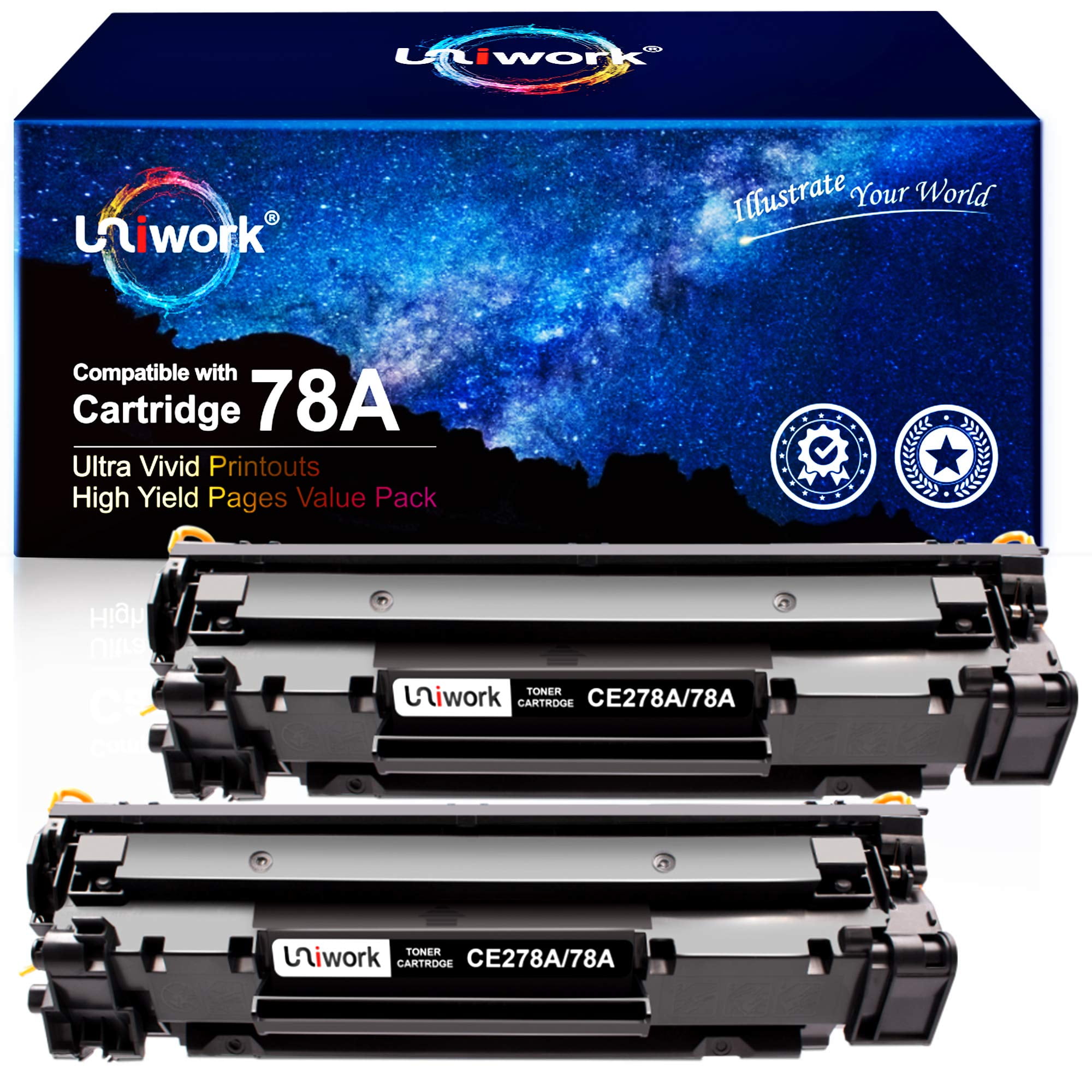 Cartouche de Toner Compatible Uniwork pour HP 78A CE278A Compatible ...