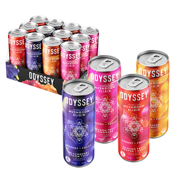 Odyssey Elixir Energy and Focus Sparkling Mushroom Drink - Official ...