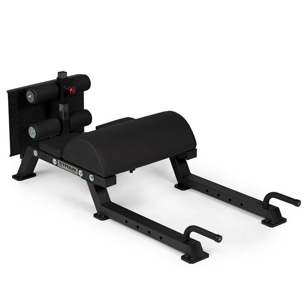 Titan Fitness Adjustable Floor Glute & Hamstring Developer (GHD), Cross ...