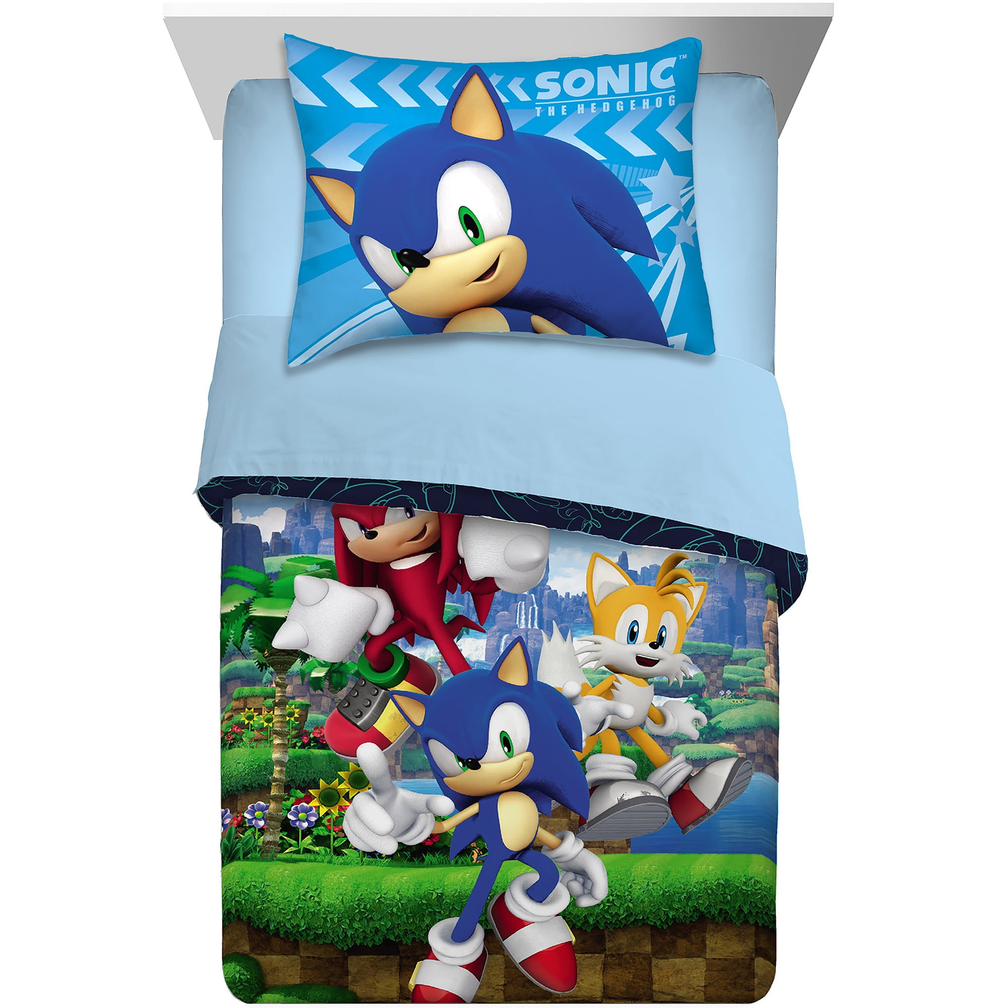 Sonic Kids 2-Piece Twin/Full Comforter Set, Reversible, Microfiber ...