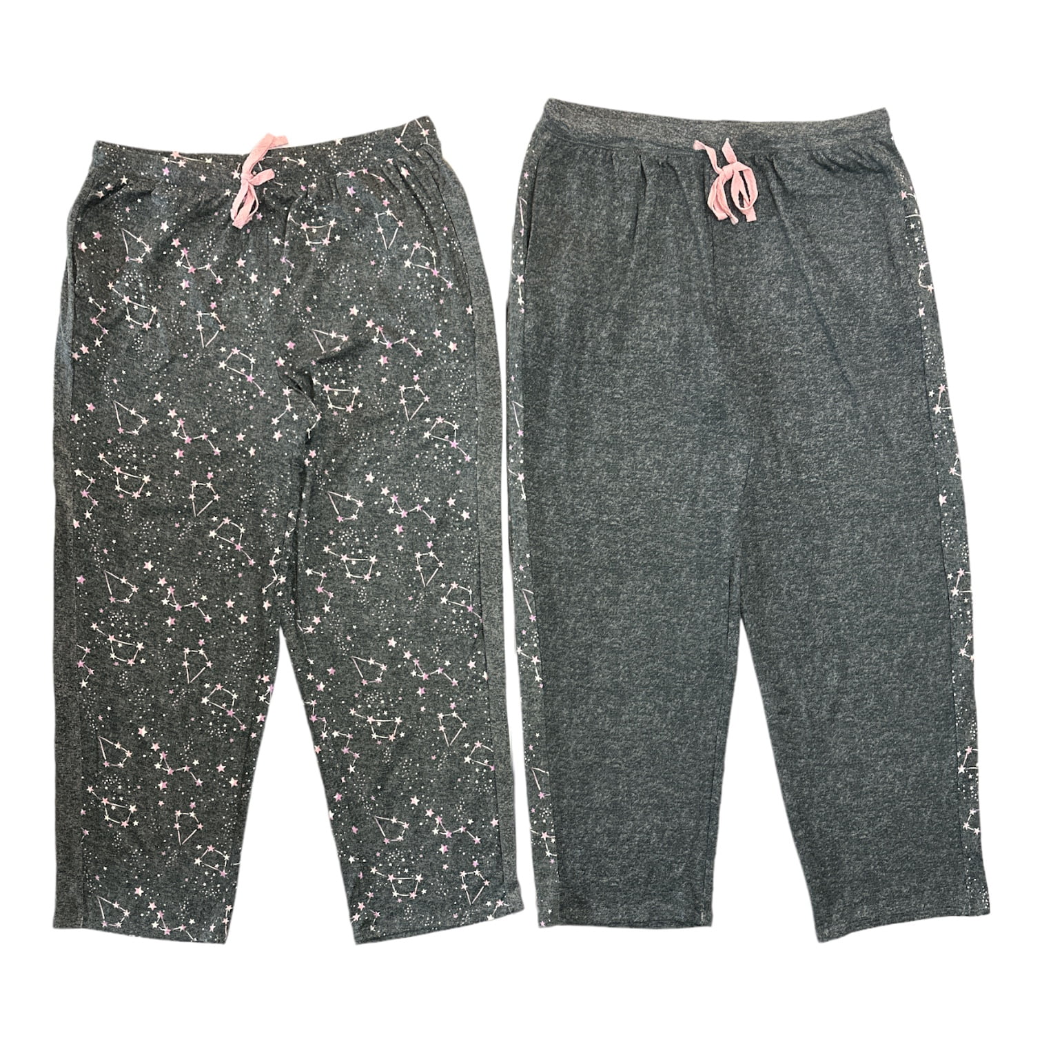 Cuddl Duds Women's 2-Pack Ultra Soft Straight Leg Lounge & Sleep Pants ...