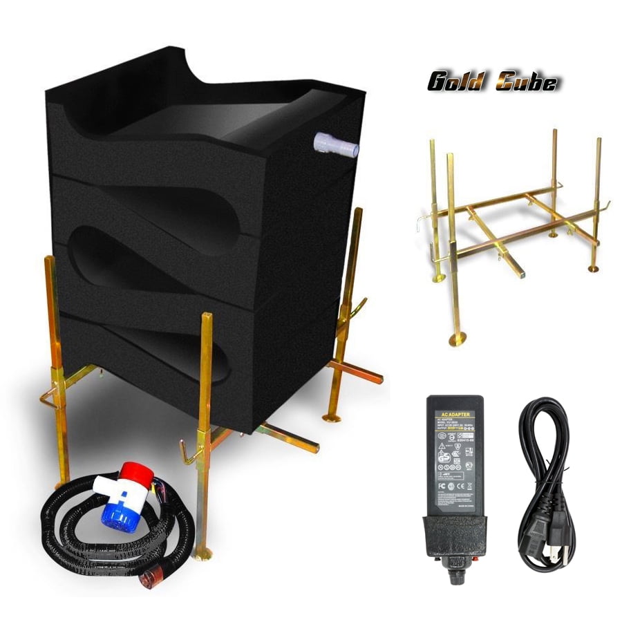 Gold Cube 4 Stack Deluxe Complete Gold Prospecting Kit & 120 Volt Power ...