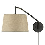 Golden Lighting Ryleigh Wall Sconce, 1-Light, Matte Black, Sisal Shade ...