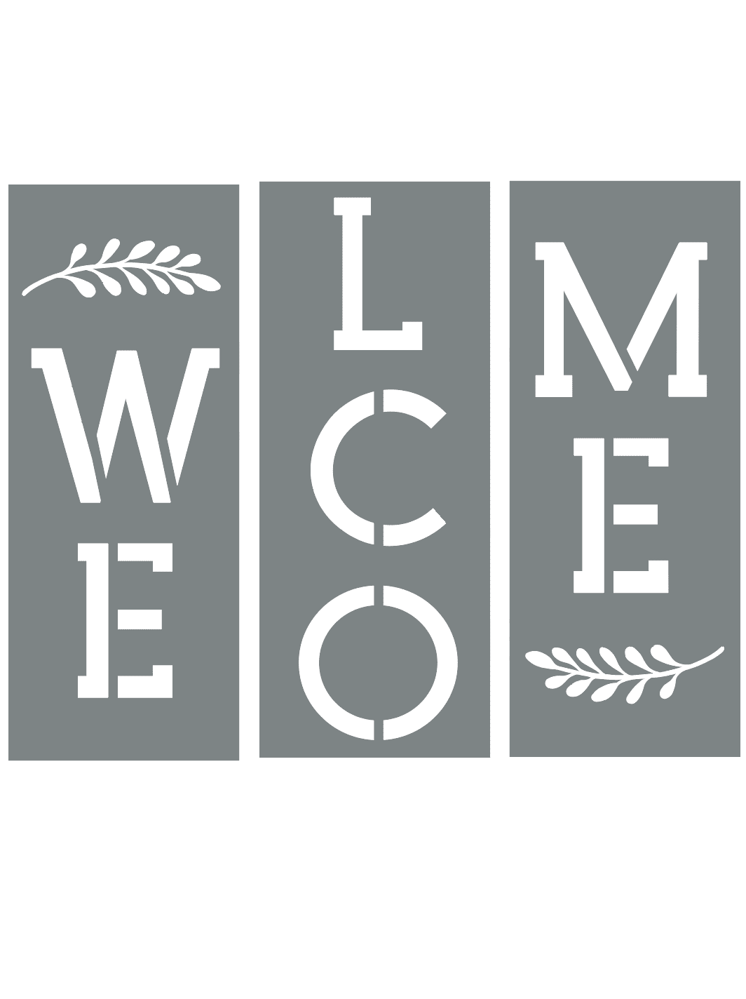 Large Vertical Welcome Sign Stencils For Painting On Wood And More 