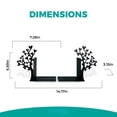 Flower-heart Tree - Black Steel Epoxy Coated Wood Base Desktop Book ...