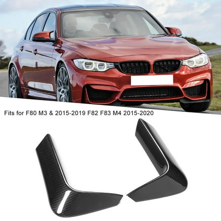 Peahefy Carbon Fiber Rear Bumper Spoiler Trims Corner Anti-Crash ...