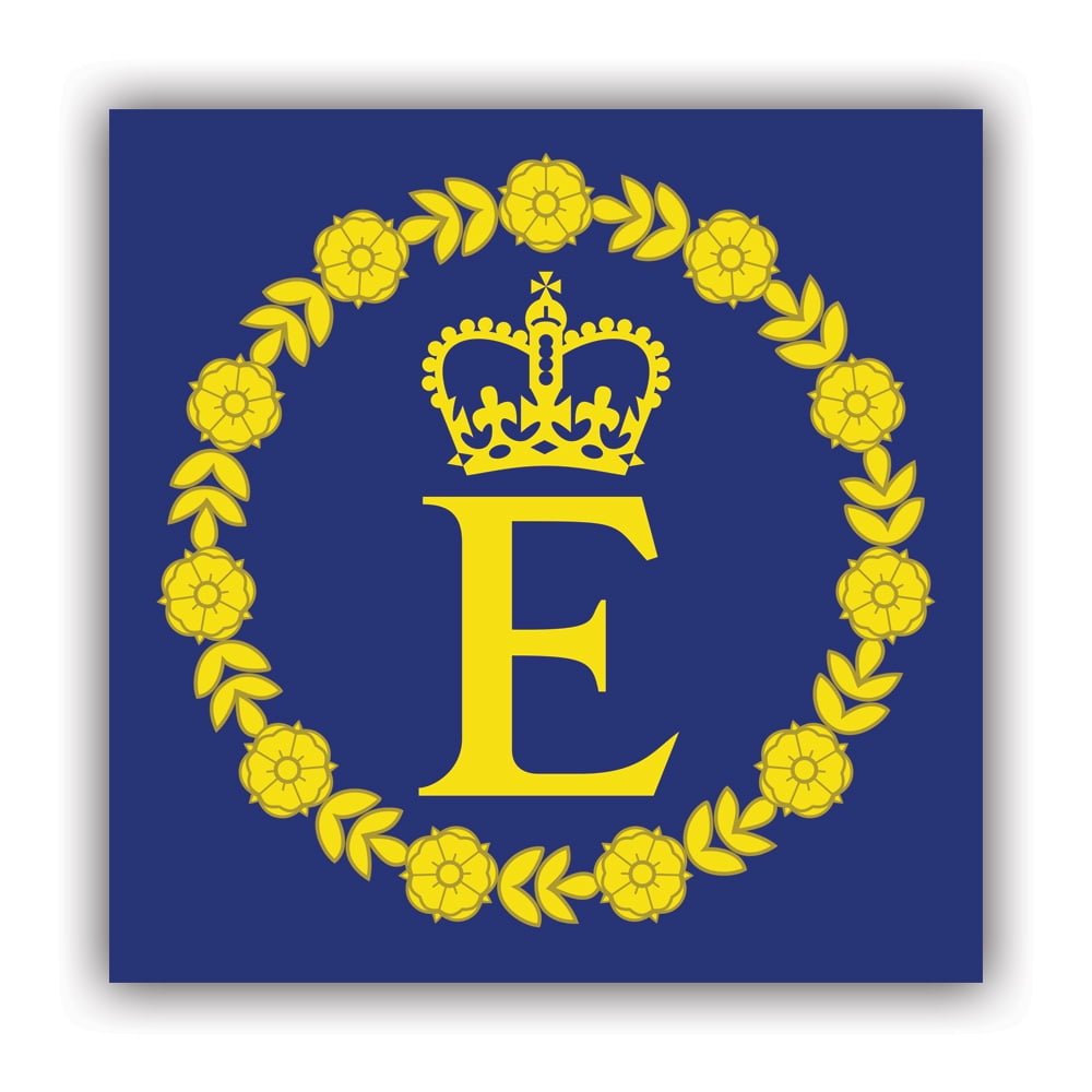Queen Elizabeth II Personal Insignia Flag Sticker Decal - Self Adhesive ...