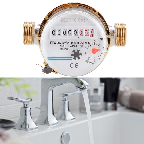 Water Flow Meter Durable Accurate Garden Watermeter Water Counter for ...