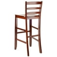 Winsome Benjamin Ladder-Back Bar Stools, Set of 2, Walnut Finish ...