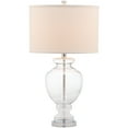 SAFAVIEH Morocco 27 in. H Solid Glam Glass Table Lamp, Clear, Set of 2 ...