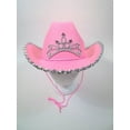 Sequin Western Bachelorette Party Accessory - LED Lit Pink Cowgirl Hat ...