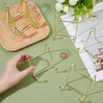 16Pcs Iron Display Easel Stands for Photo Frames Art Plates Golden 9 ...