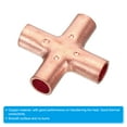 Uxcell Copper Cross Pipe Fitting 4 Way Copper End Feed Equal Connector ...