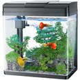 pondon Fish Tank, 1.7 Gallon Glass Aquarium, LED Light, Filter, Air ...