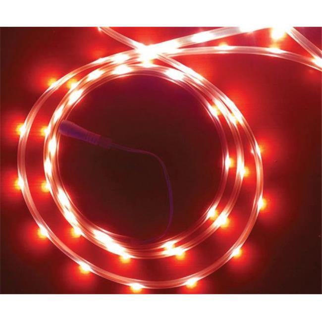 2T434512 16.5 ft. Indoor-Outdoor LED Tape Flexible Rope Light Red ...