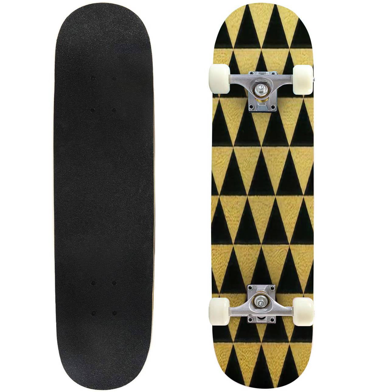 Gold glittering seamless pattern of triangles on black background ...