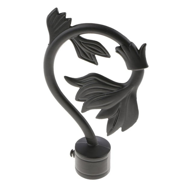 1Pcs Curtain Rod Head/Ends/Drapery Pole Finals Dia 28mm Black Tail ...