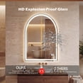 Gianna 24"x32" Smart LED Bathroom Mirror with Anti-Fog, Dimmable Front ...