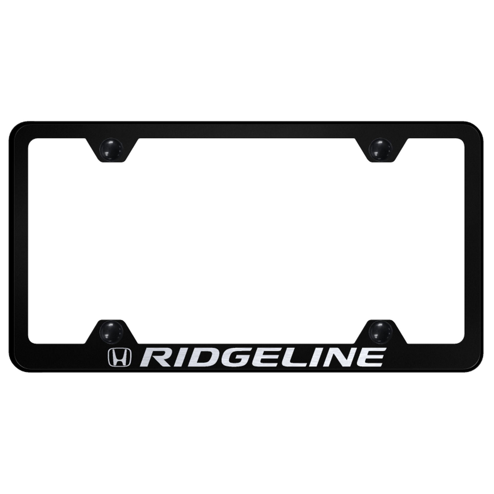 Honda Ridgeline Stainless Steel Wide Body License Plate Frame (Black ...