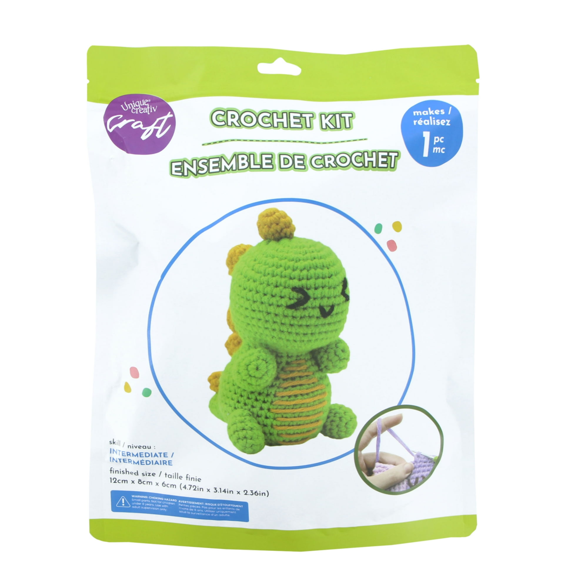 Click here for Unique Creativ Craft Crochet Kit - Dinosaur  1 Pc... prices