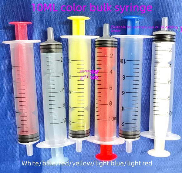 Jeringa de 10 ml Jeringa de color de 10 ml Blanco azul rojo amarillo azul claro rojo claro ...