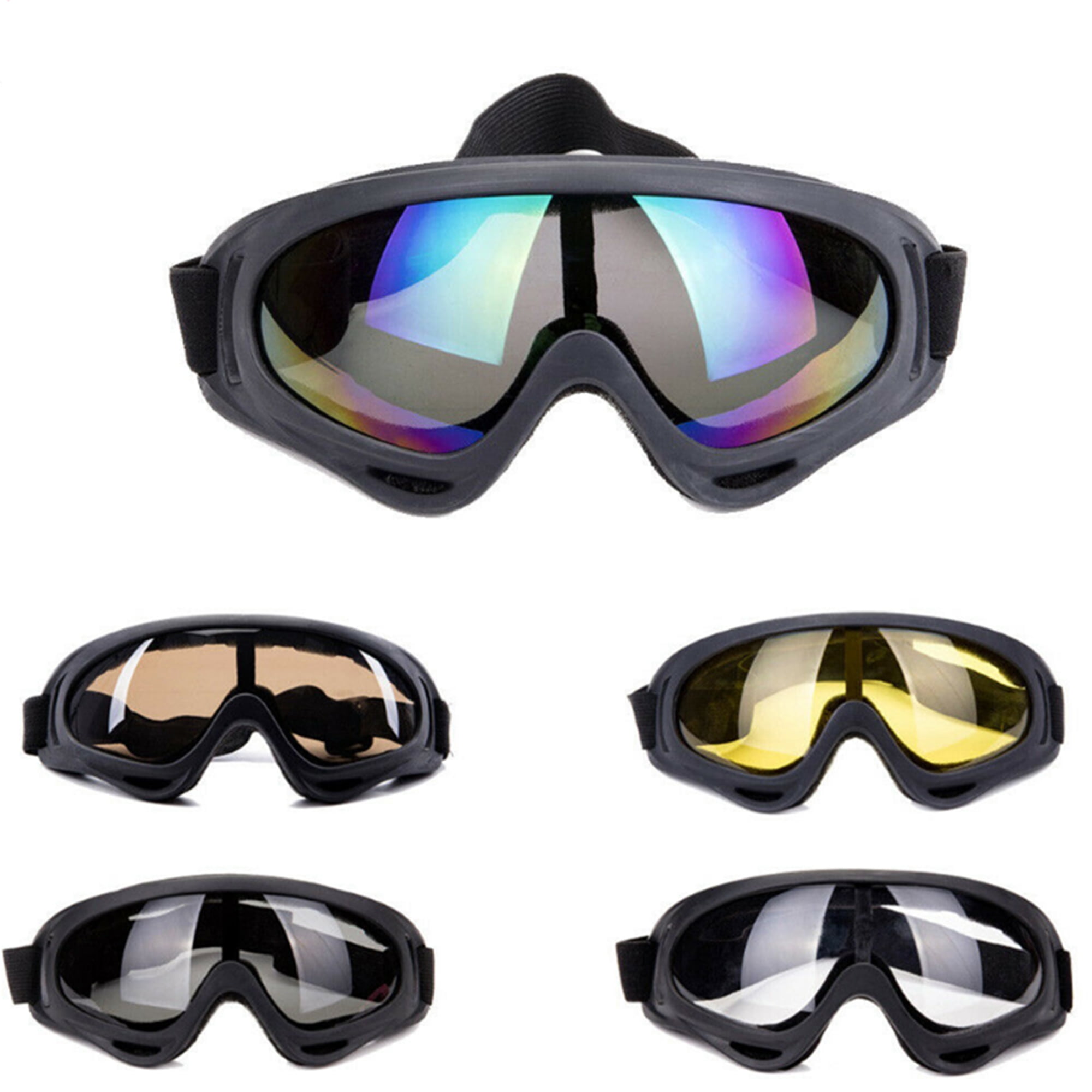 Unisex Climbing Snowmobile Ski Goggles Adjustable Eye Protection ...