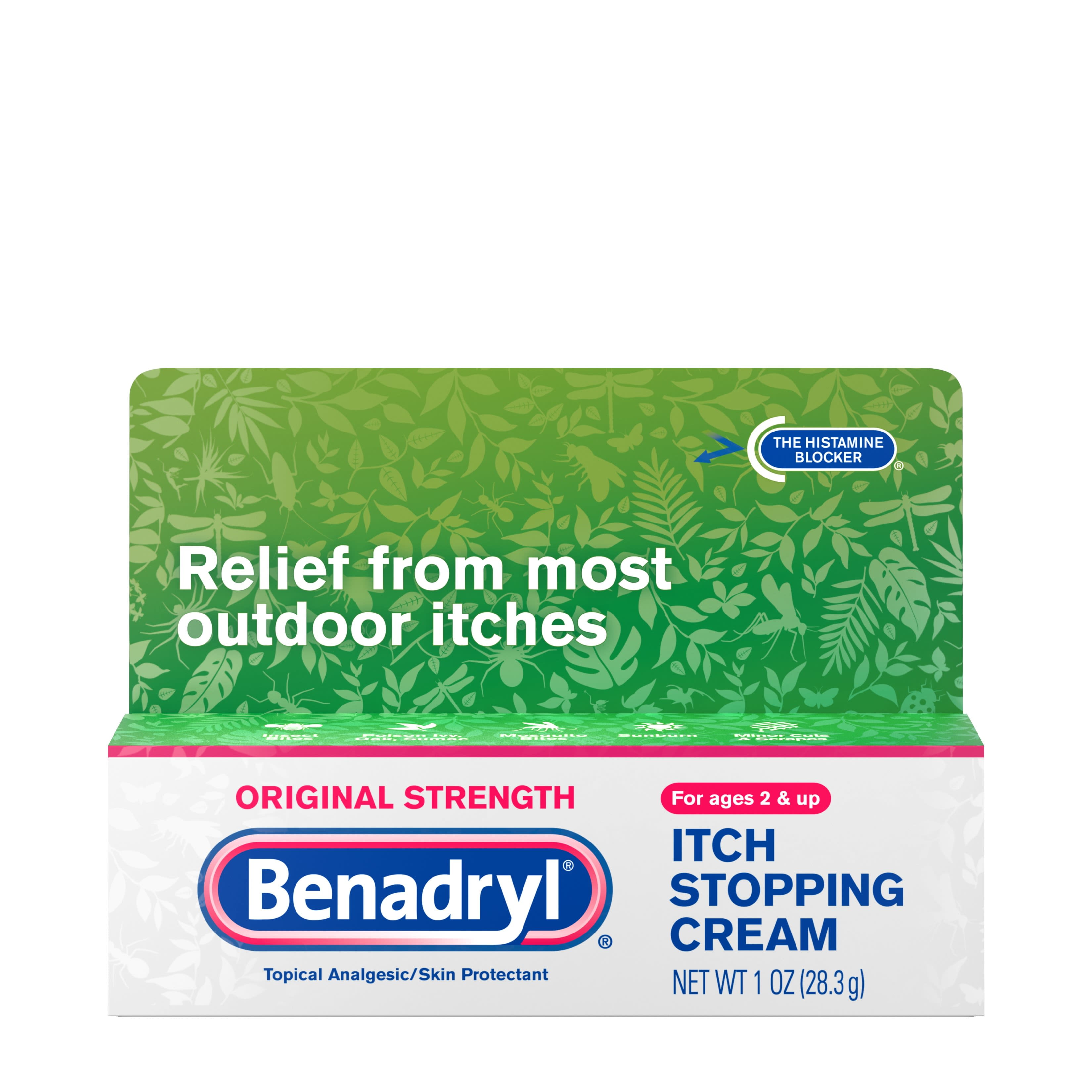 Benadryl Original Strength Itch Relief Cream, Topical Analgesic, 1 oz ...