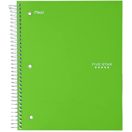 Five Star Wirebound Notebook, 3-Subject, 150 Wide-Ru Sheets, 10.5 x 8 ...