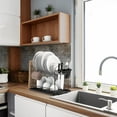 Simple Houseware 2 Tier Bronze Dish Rack With Drainboard Cutlery