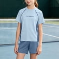 Boys Girls Quick Dry 2-Piece Tennis & Athletic Outfit, Short Sleeve ...