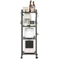 4 Tier Kitchen Storage Shelf Kitchen Trolley with Wheels,Strong Load ...